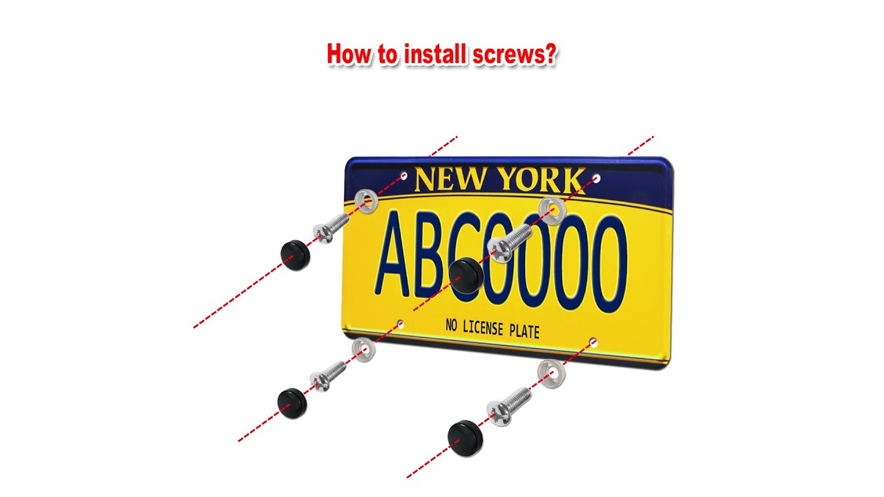 How to install license plate screws? - YouTube
