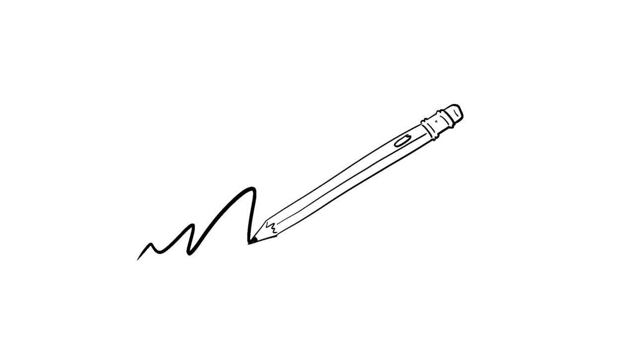 How to Draw a Simple Pencil | Step-by-Step Lesson - YouTube