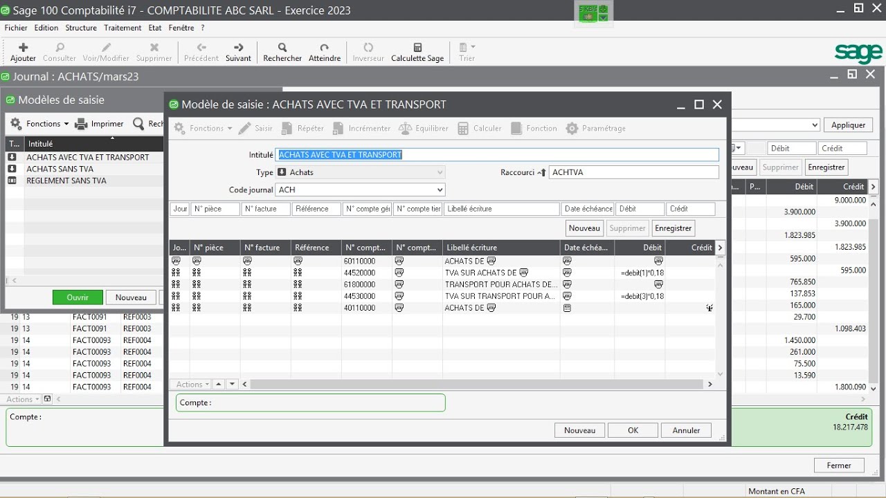 #N°35 COMMENT CREER DES MODELES DE SAISIE SUR SAGE SAARI i7 (PARTIE 2 ...