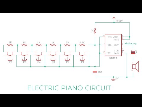 2K7 555 Timer Electric Piano Circuit - YouTube