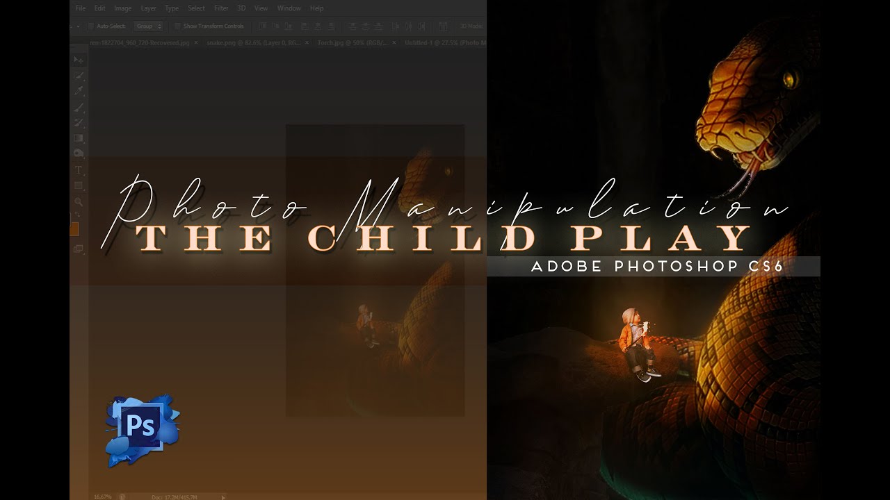 The Child Play with A Snake Photo Manipulation 2021 - YouTube