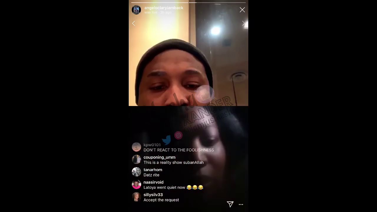 LATOYA MIDDLETON Goes In On ANGELO CLARY’s IG Live | This Is Getting ...