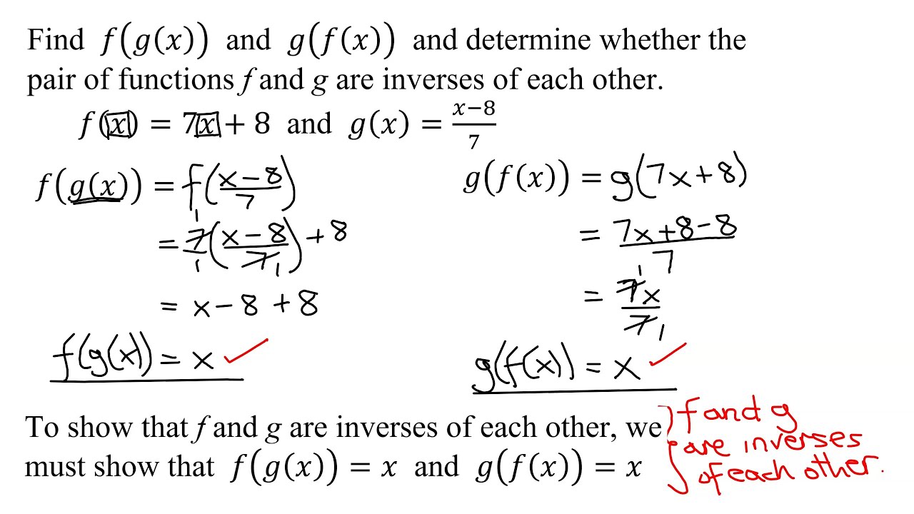 Find F g x And G f x And Determine Whether The Functions F And G