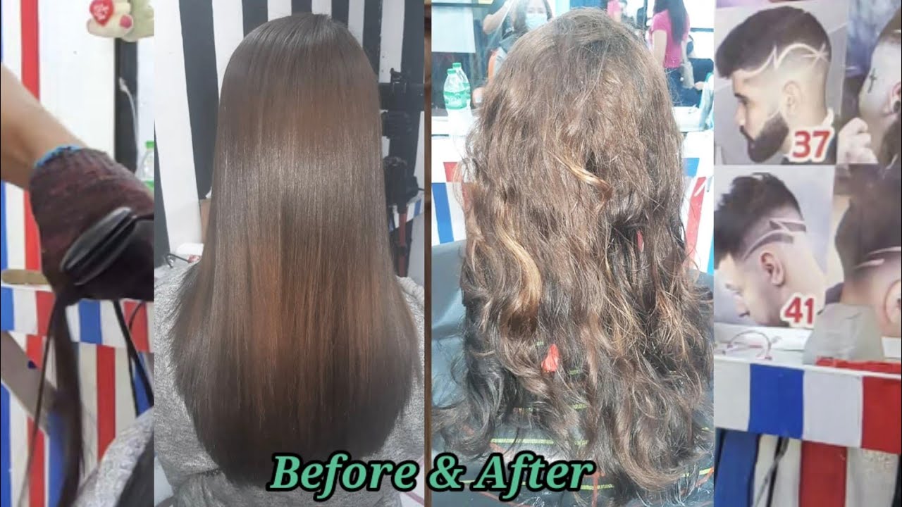 Rebond with brazilian treatment & color - YouTube