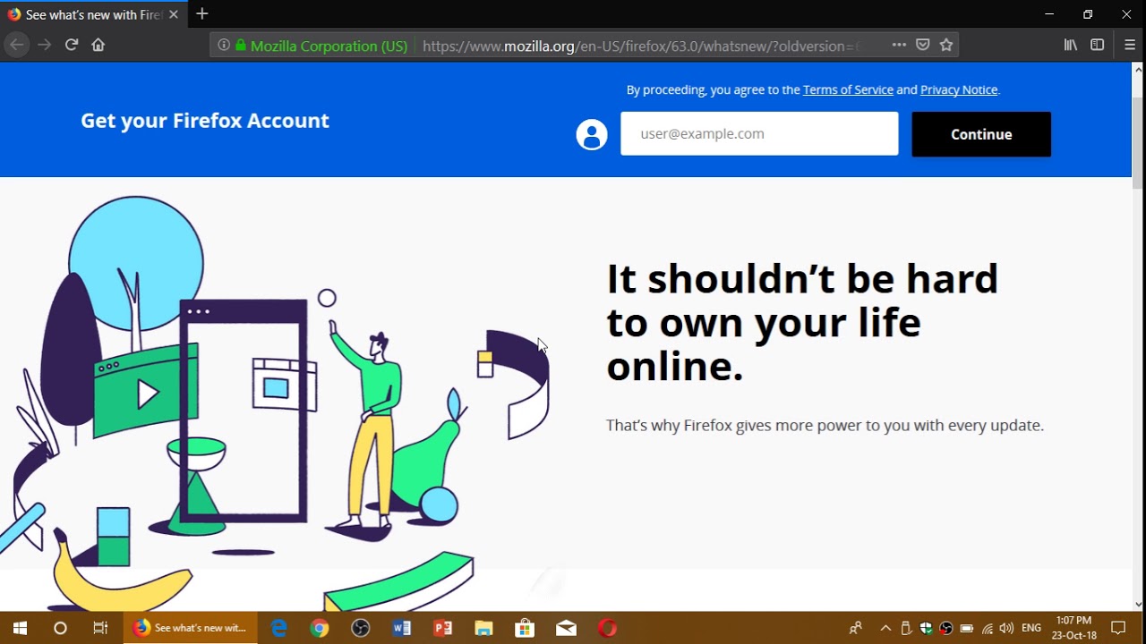 Quick look of Firefox Quantum 63 Web Browser released October 23rd 2018 ...