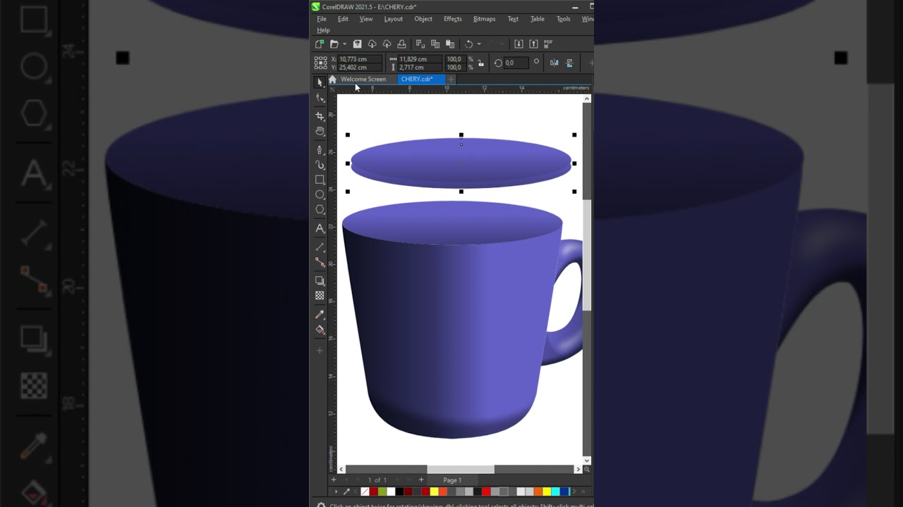 How to make CUP 3D PICTURE Using CorelDraw 3D #shorts - YouTube