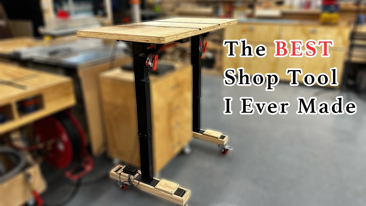 Woodworking Electric Drill Press Table & Shop Table - YouTube