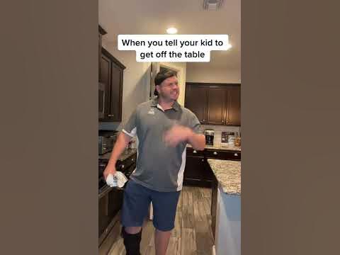 Get off the table #funnyshort #hilarious #husband #familylife #marriedlife #dad #wife - YouTube