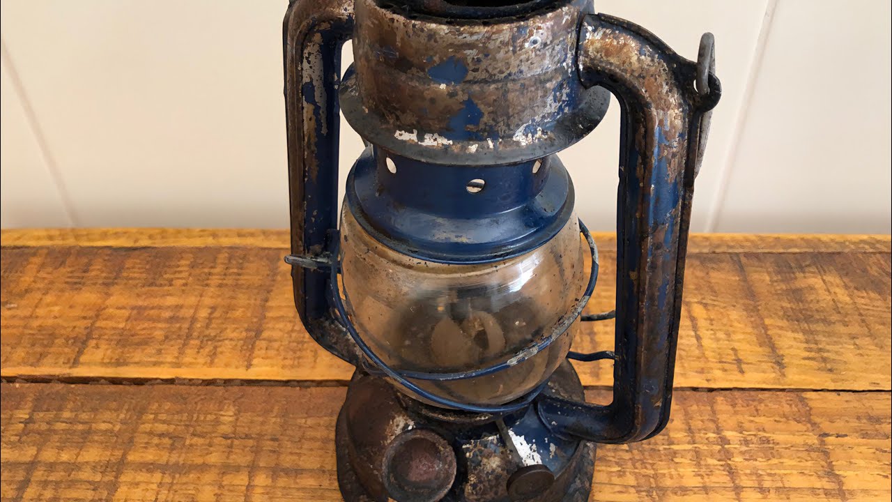 Rusty Oil Lamp Restoration - YouTube