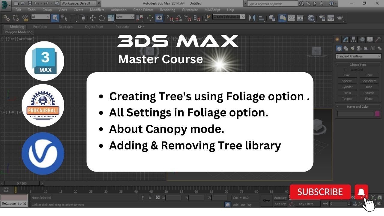 TREES AND FLOWERS || 3DS MAX FULL MODELING TUTORIAL IN BANGLA ...