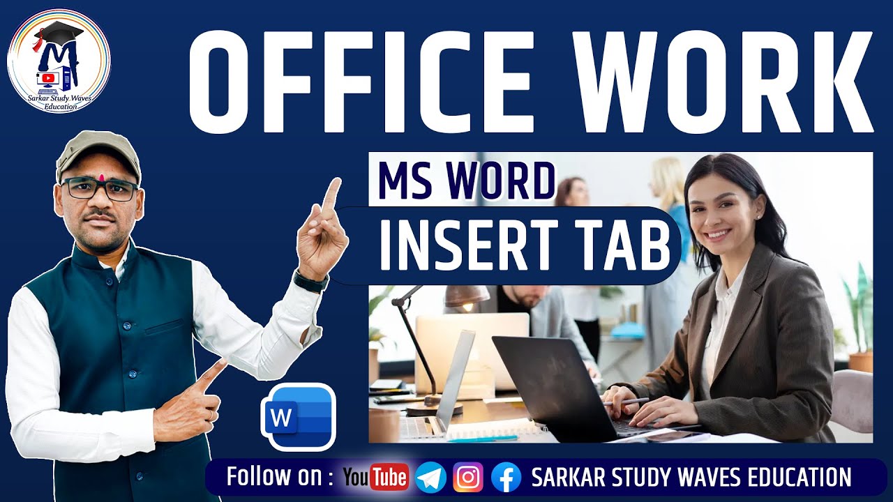 Office Work Series | MS Word- Insert Tab Complete in Hindi By Arvind ...