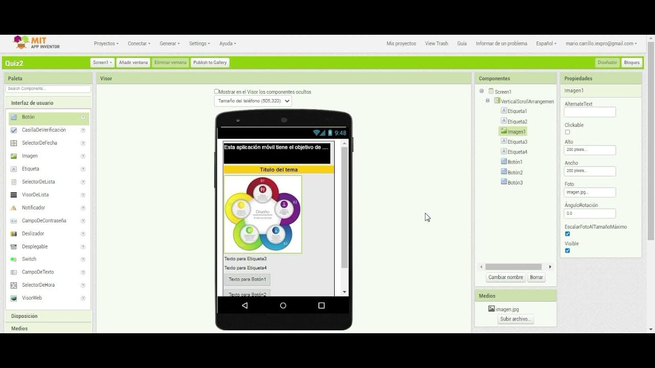 Tutorial para la construcción de un Quiz con App Inventor - YouTube