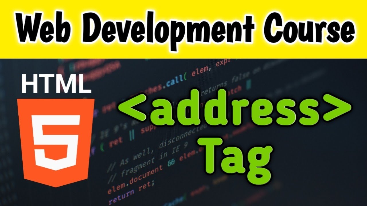 Address Tag In Html Html Tutorials In Hindi Complete Web Development Course Hindi Html