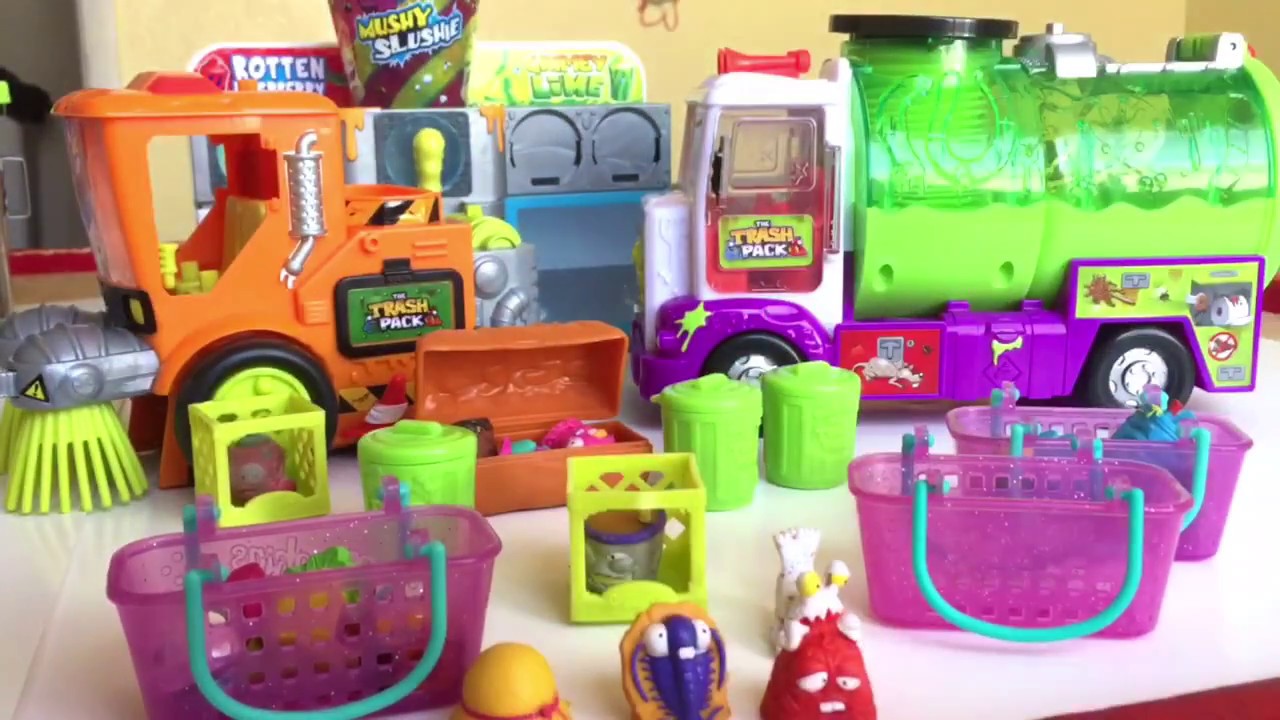 shopkins and trash pack fun - YouTube