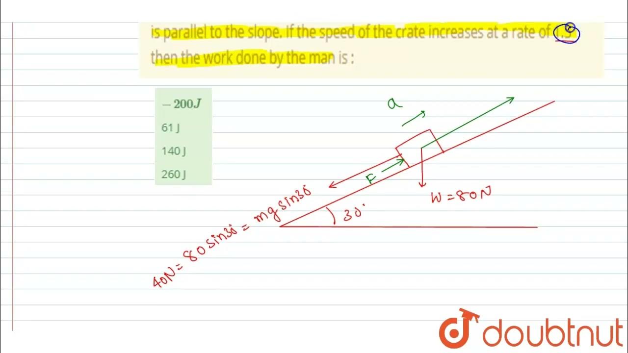 A Man Pushes A 80 N Crate A Distance Of 5 0 M Upward Along A a-man-pushes-a-80-n-crate-a-distance-of-5-0-m-upward-along-a
