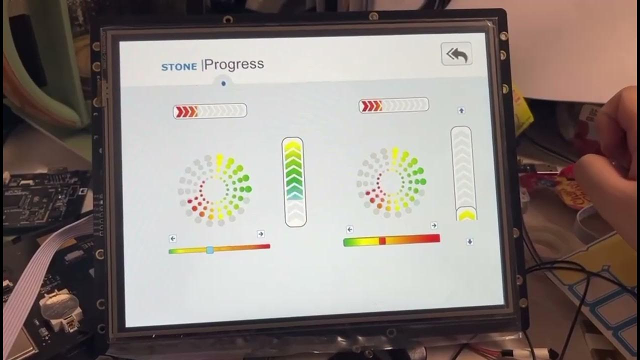STONE HMI Progress bar, progress circle animation display - YouTube