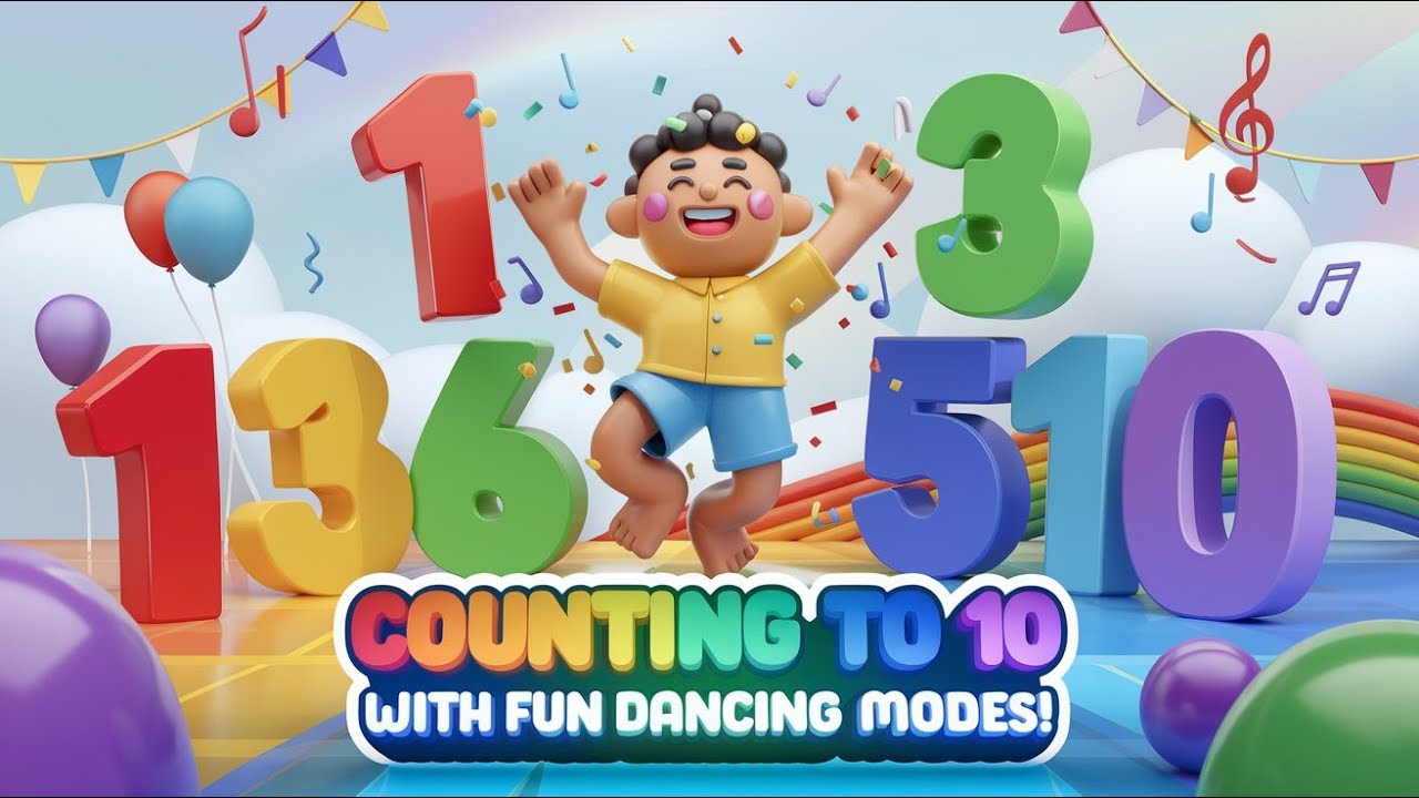 Counting to 10 with Fun Dance Moves! | 3D Animation for Kids - YouTube