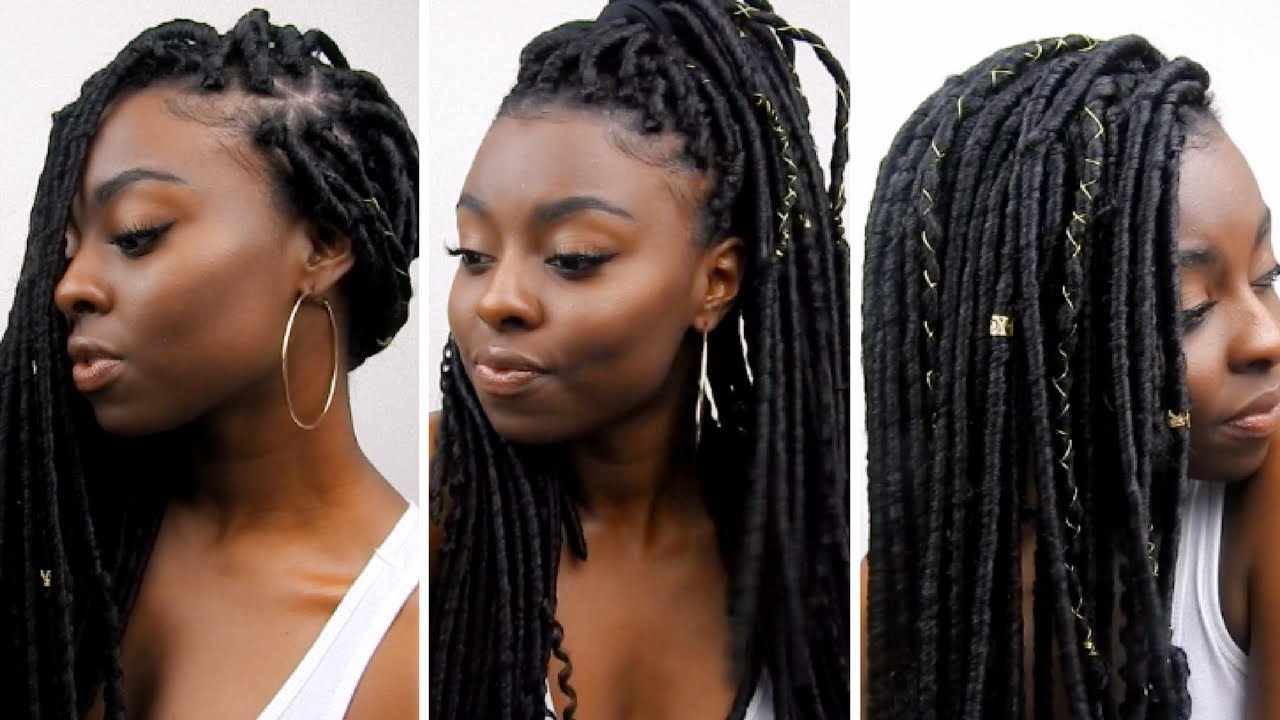 Crochet DIY Goddess/Boho Faux Locks | Free Parting - YouTube