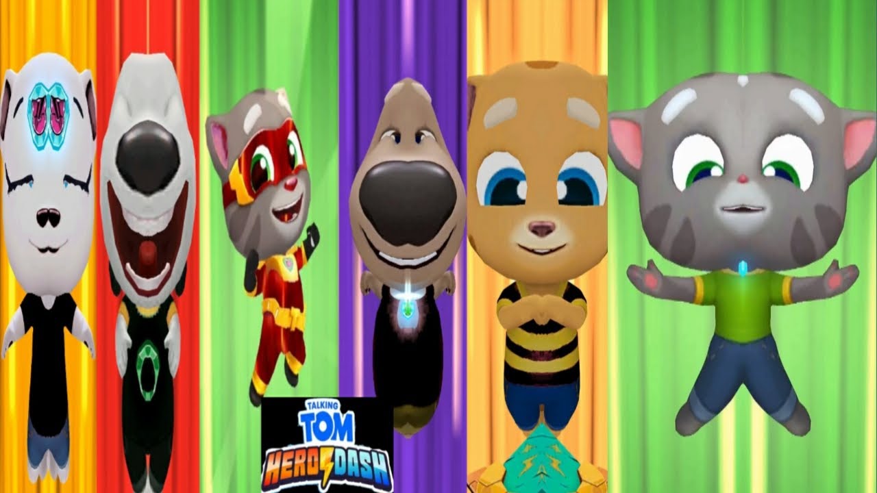 TALKING TOM HERO DASH -- LAVA HERO TOM SAVING ALL BLACK HERO CHARACTER ...