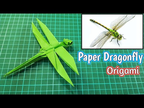 How To make A paper dragonfly | Make An Origami Dragonfly - YouTube