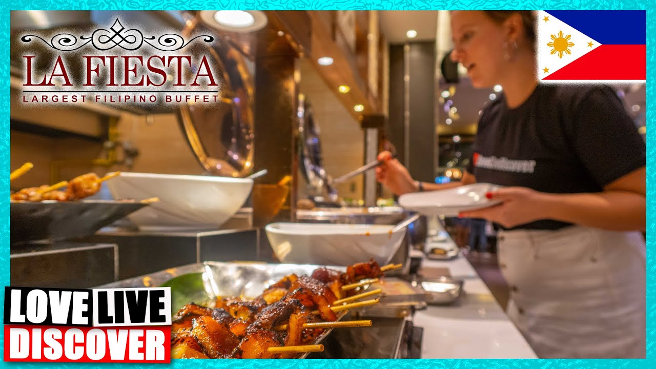 Trying Filipino Food for the First Time: Foreigners at La Fiesta Buffet! 🇵🇭 - YouTube