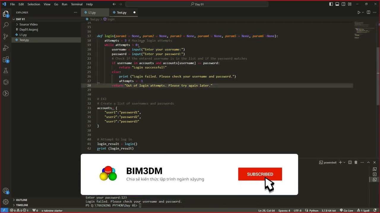 Day 02 - Control Structures, Functions and Modules (Python course - C1) - YouTube