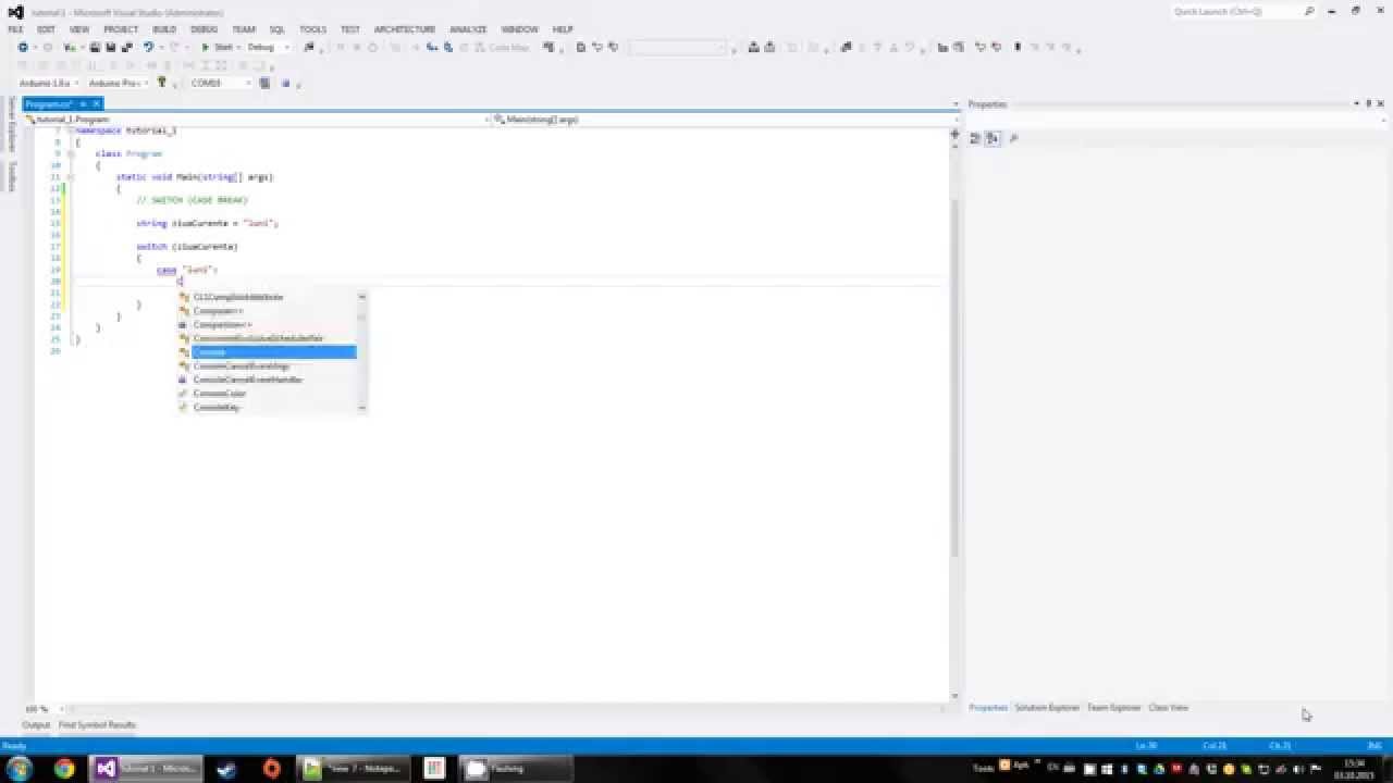 Bazele programarii - C# - 3.4 - Instructiunea SWITCH (cu CASE si BREAK) - YouTube