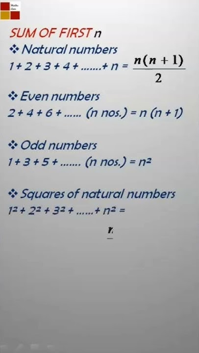 #sum of first n, n², n³, even, odd natural numbers #jayasreemaths - YouTube