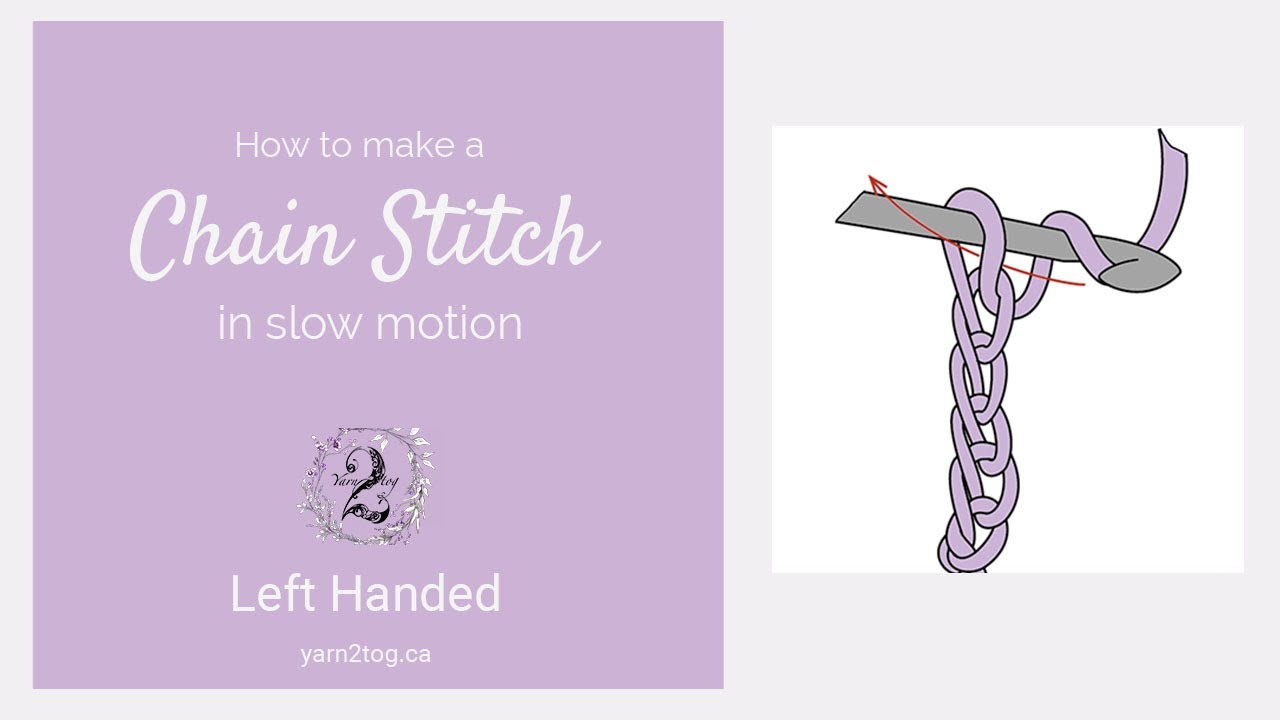CROCHET HELP - How To Make a Chain for Left Handed Beginners (step by ...