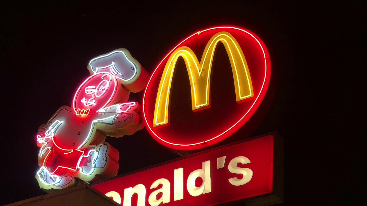 McDonald's Neon Sign (Los Angeles, California) - YouTube
