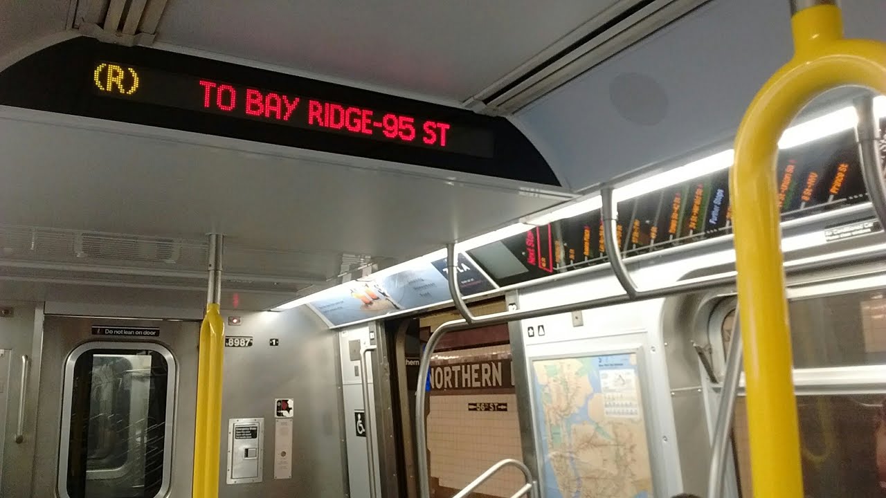 NYC Subway HD: Ride Kawasaki R160B Siemens R Train In Queens (Roosevelt ...