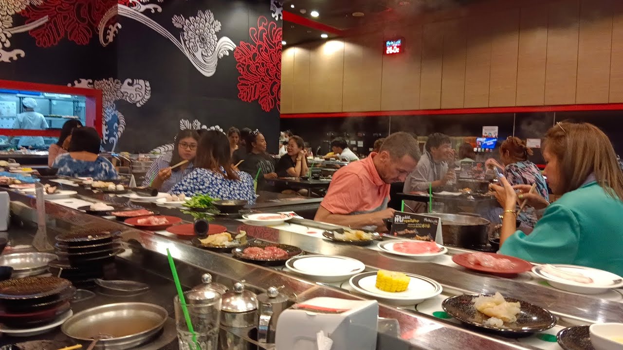 ซูกิชิ บุฟเฟต์ sukishi buffets Central beach Pattaya - YouTube