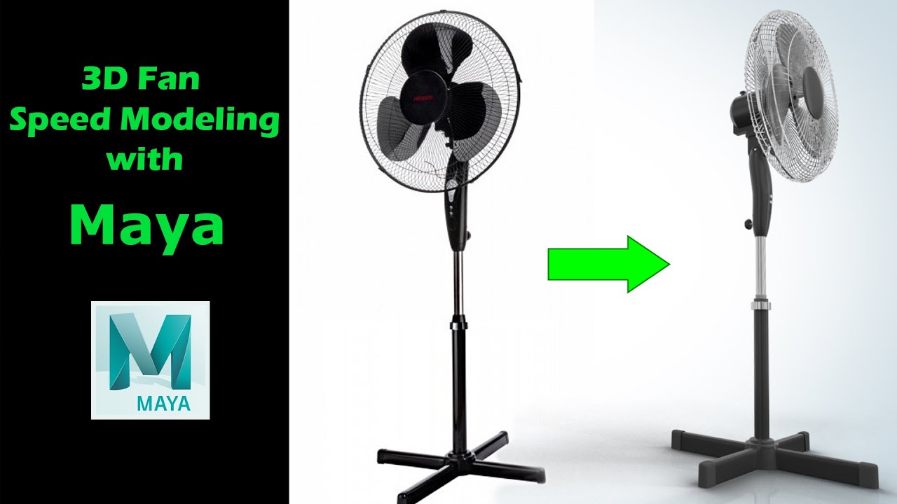 Making a 3D fan from 2D image | Maya Tutorial | Time labs - YouTube