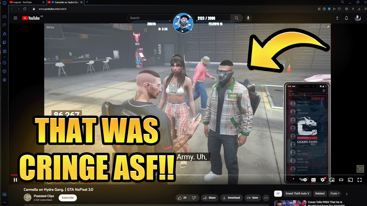 Swizz's Take on Carmella on Hydra Gang!! | NoPixel RP | GTA | CG - YouTube