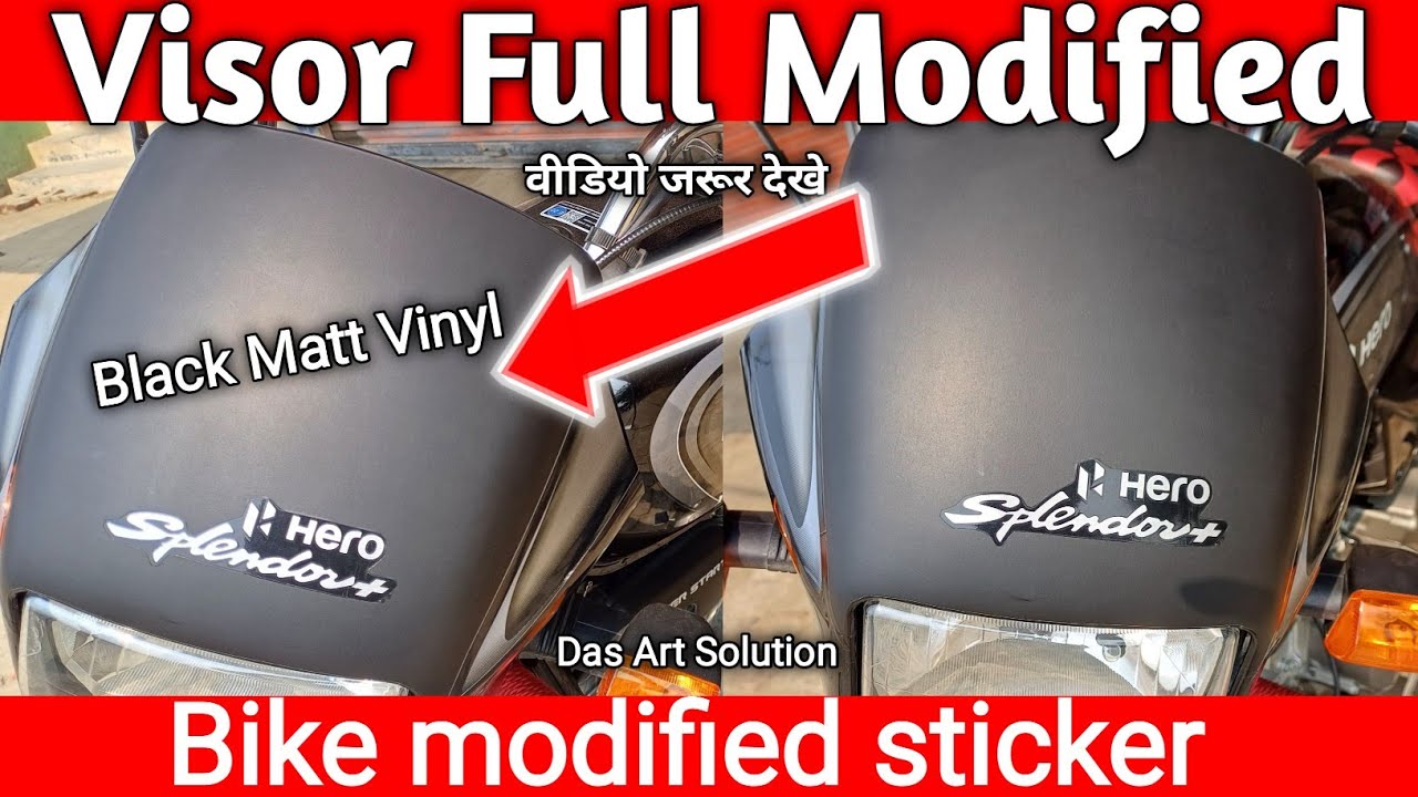 Splendor Plus Modified Sticker || Splendor Plus Visor modified # ...