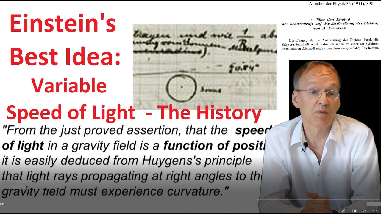 Einstein's Best Idea: Variable Speed of Light - The History - YouTube