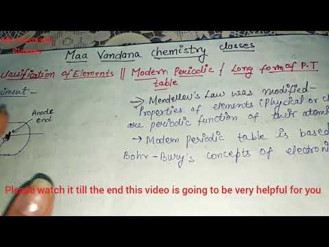 Class 11th ll Modern periodic table, Moseley's experiment and Bohr's ...