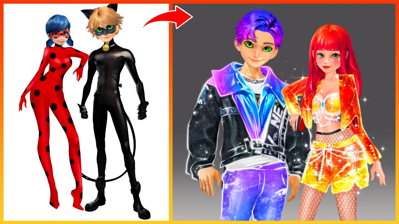 Ladybug Catnoir Miraculous Glow Up Into Elemental Ember Lumen, Brook ...