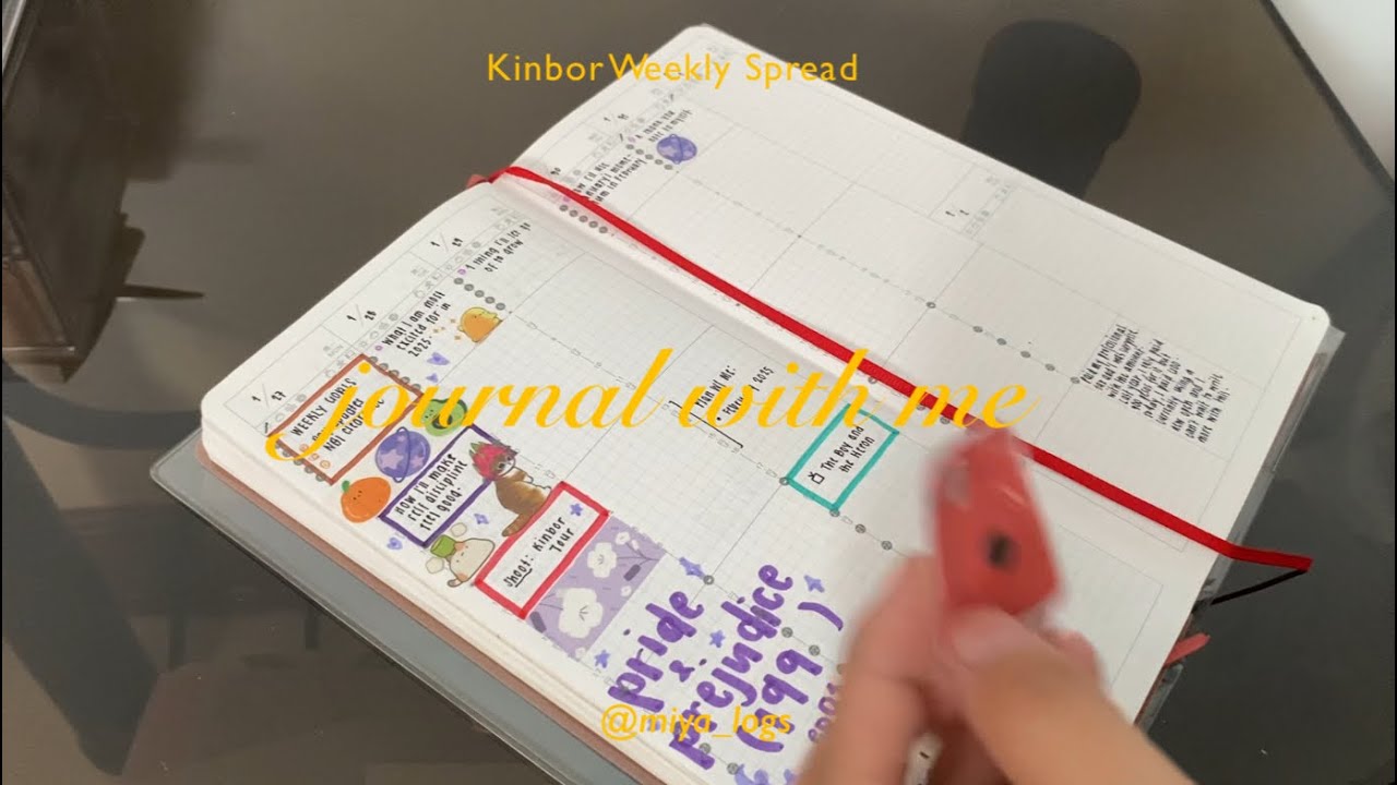 Journal with Me 📓 Kinbor Weekly Spread - YouTube