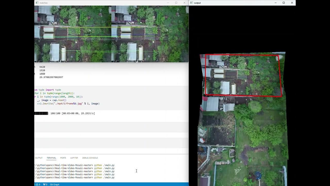 Video stitching. Python+OpenCV - YouTube