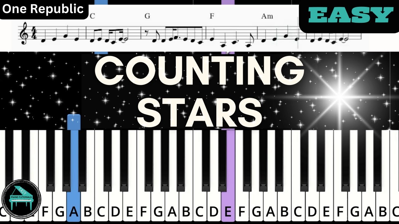 Counting Stars OneRepublic Piano Tutorial - YouTube