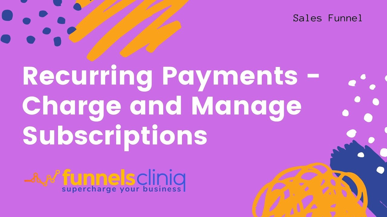 Recurring Payments - Charge and Manage Subscriptions - YouTube