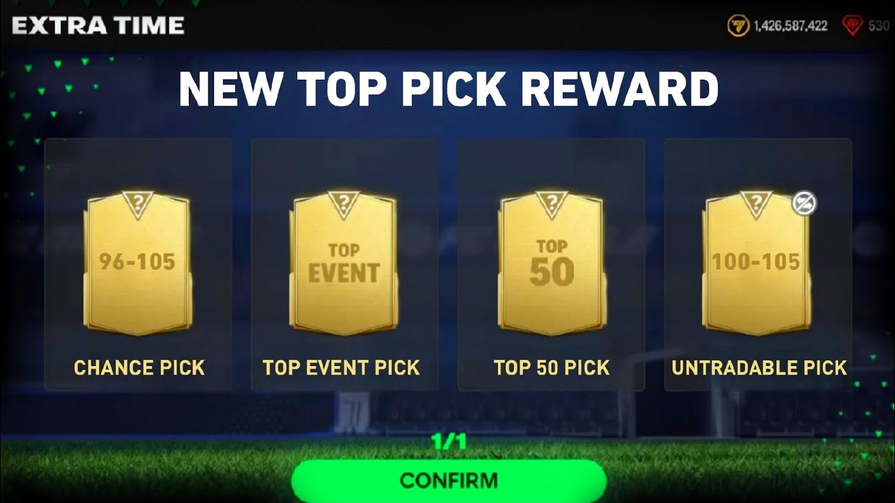 TOP 50 PICK IS BACK!! FREE 101-105 UNTRADABLE EXTRA TIME PICK FC MOBILE ...