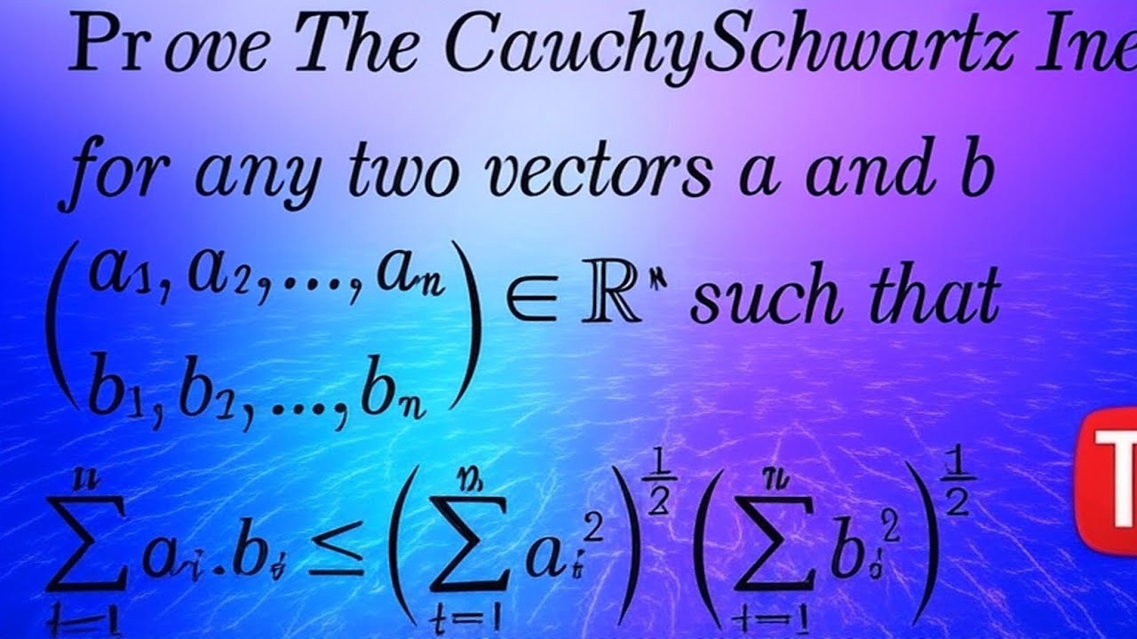 How to Prove the Cauchy-Schwarz Inequality with Simple Steps - YouTube