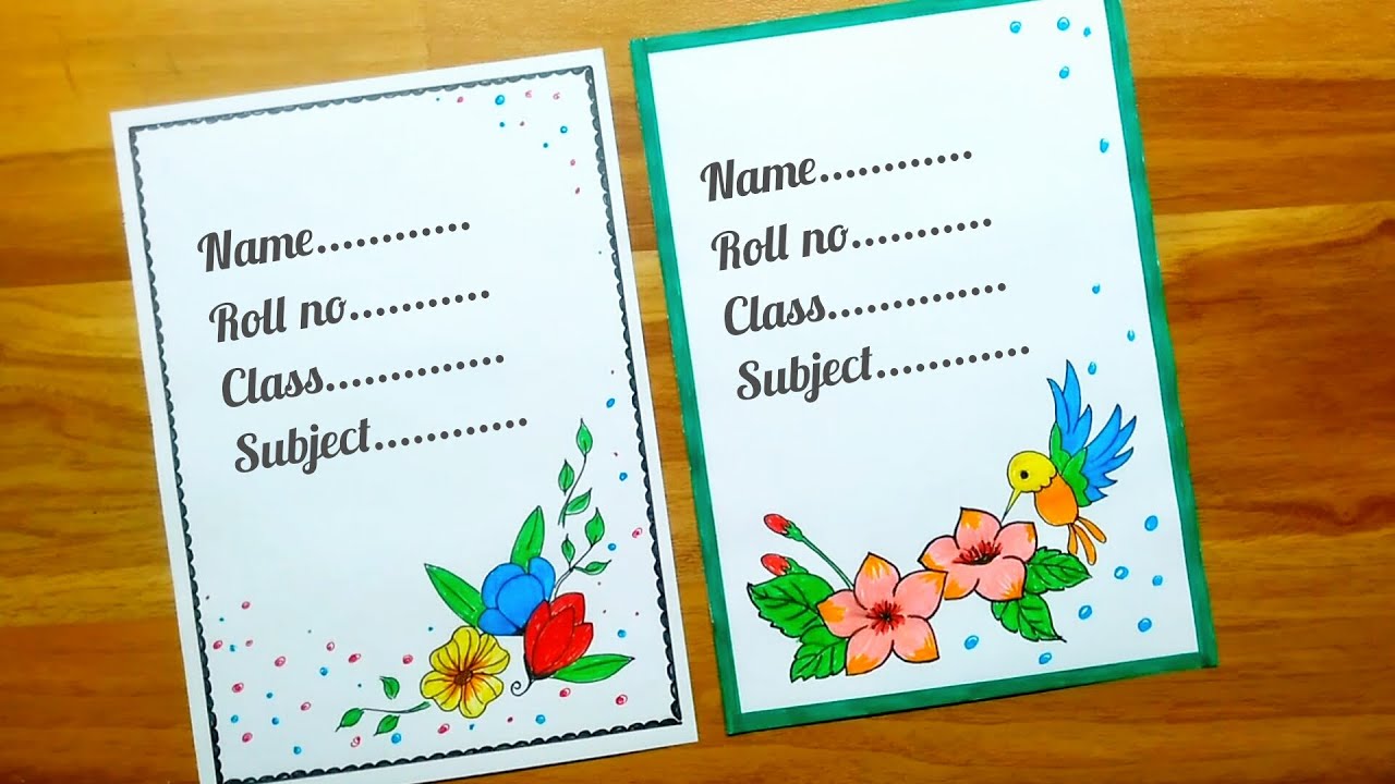Colorful Flower Border Design / Assignment Front Page Design - YouTube