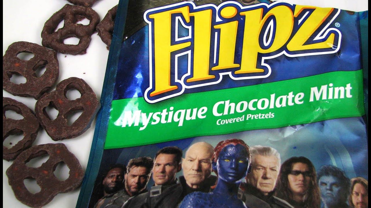 X-Man Flipz Pretzels - Mystique Chocolate Mints - YouTube