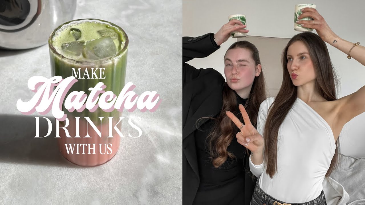 Fancy Matcha Drinks - Viral Strawberry Iced Matcha 🍓itscaroo - YouTube