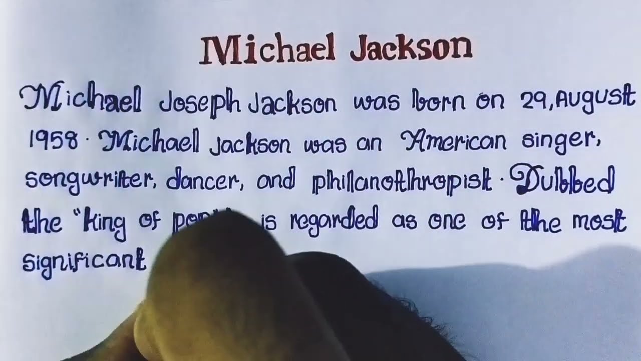 biography of Michael Jackson// Essay on Michael Jackson// Michael ...