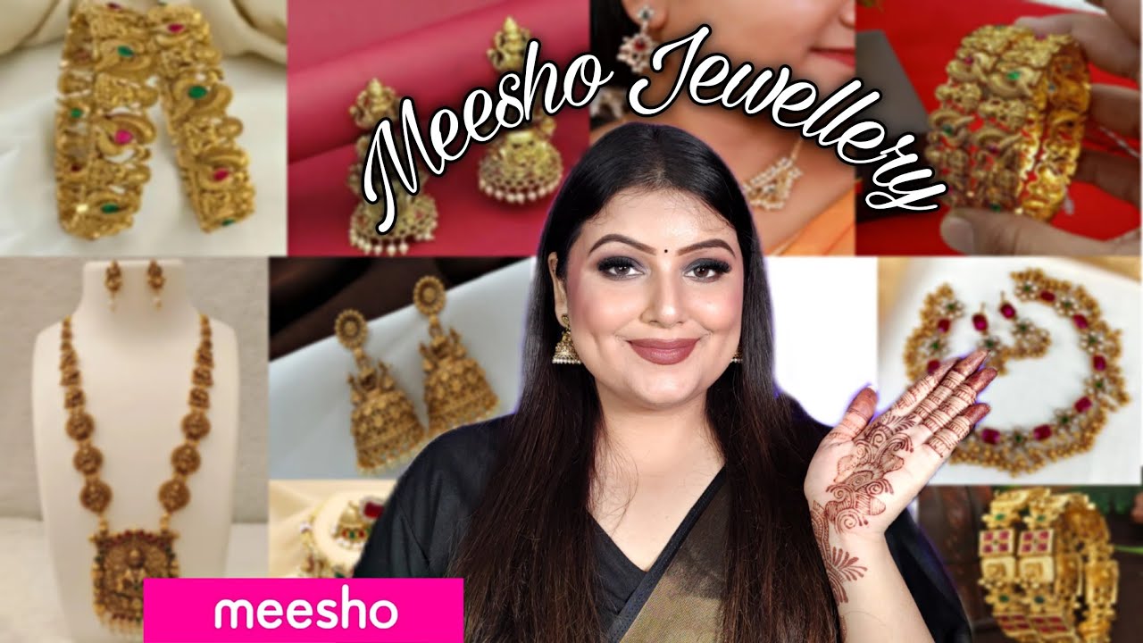Meesho Jewellery Haul | Temple Jewellery | Bangles | Earrings ...