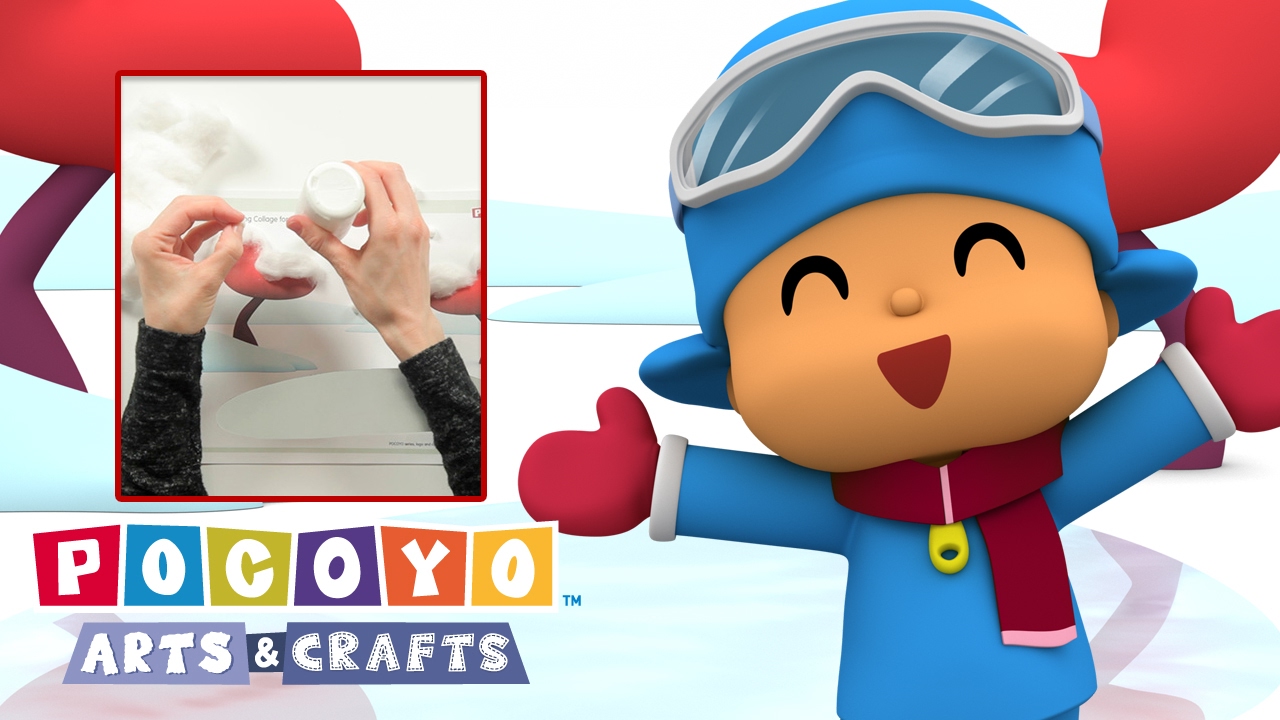 Pocoyo Arts & Crafts: Winter Collage | Crafts with Pocoyo - YouTube